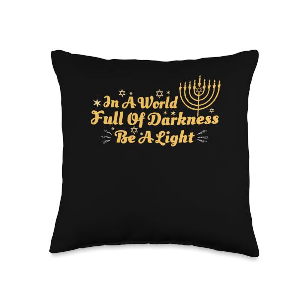・Happy Hanukkah design that reads: In A World Full Of Darkness Be A Light.・Celebrate Hanukkah with this festive design, ...
