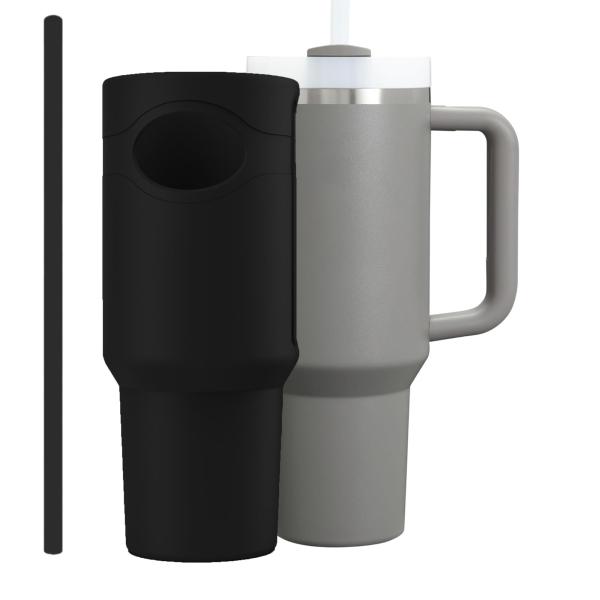・【Specially Designed for Stanley 40 oz Cup】 Replacement silicone straw and full coverage silicone boot set is tailored m...