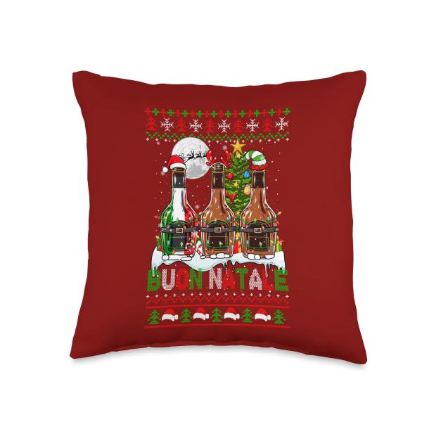 ・This Buon Natale Merry Xmas Three Santa Scotch Glasses Sweater costume is for dad, mom, grandma, grandpa, uncle, aunt, ...