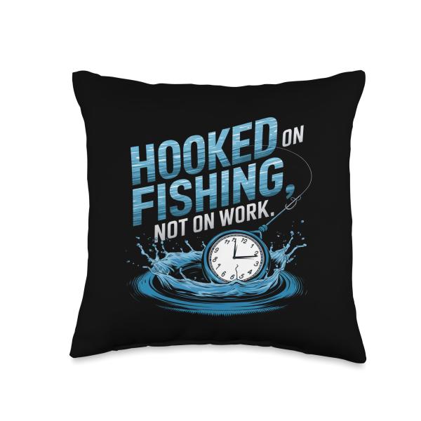 ・PERFECT FOR FISHING ENTHUSIASTS: This funny fishing shirt with the quote Hooked on Fishing Not on Work is perfect for f...