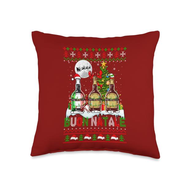 ・This Buon Natale Merry Xmas Three Santa Whiskey Glasses Sweater costume is for dad, mom, grandma, grandpa, uncle, aunt,...