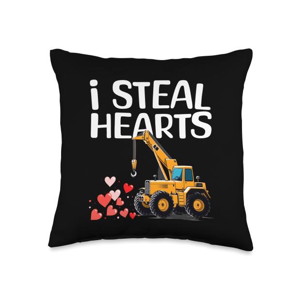 ・Kids Valentines Day, Get this funny Valentine's Day construction truck excavator outfit with heart design that your lit...