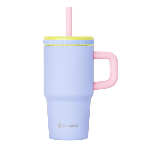・MATERIAL: The Kids 20 oz mug tumblers are made of food-grade 18/8 stainless steel with removable silicone straws. Long-...