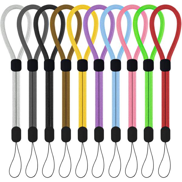 ・ 【Super Value Pack】Packaging includes 10 wrist strap lanyards in different colors with a total length of 8.7 in (22cm)....
