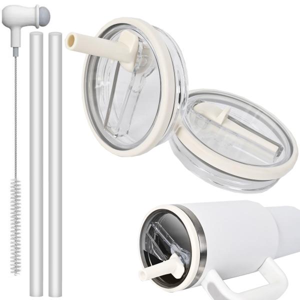 ・Versatile Replacement: This 2-pack includes 40 oz tumbler flip straw lids designed as a perfect replacement for Stanley...