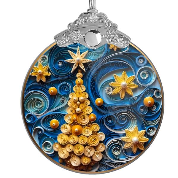・? Exquisite Christmas Tree Design: The Suncatcher Ornament is a handcrafted work of art featuring an intricately design...