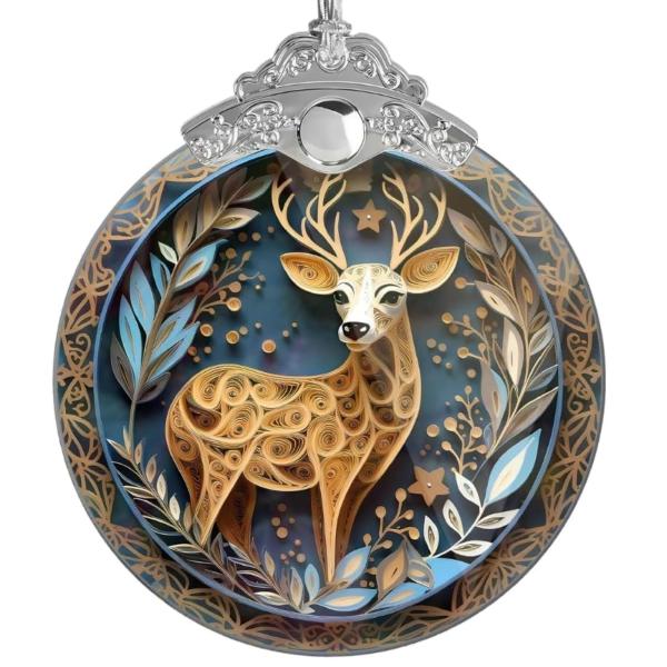 ・? Exquisite Christmas Tree Design: The Suncatcher Ornament is a handcrafted work of art featuring an intricately design...