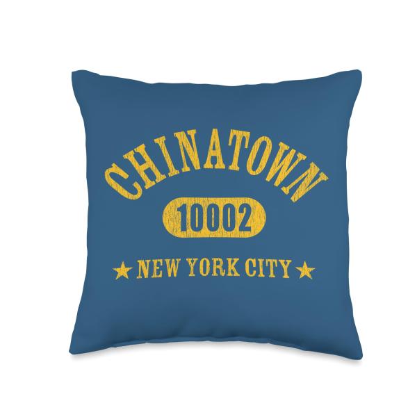 ・Beautiful CHINATOWN NEW YORK CITY / New York NY retro athletic design in sunshine yellow. Vintage-inspired details on g...
