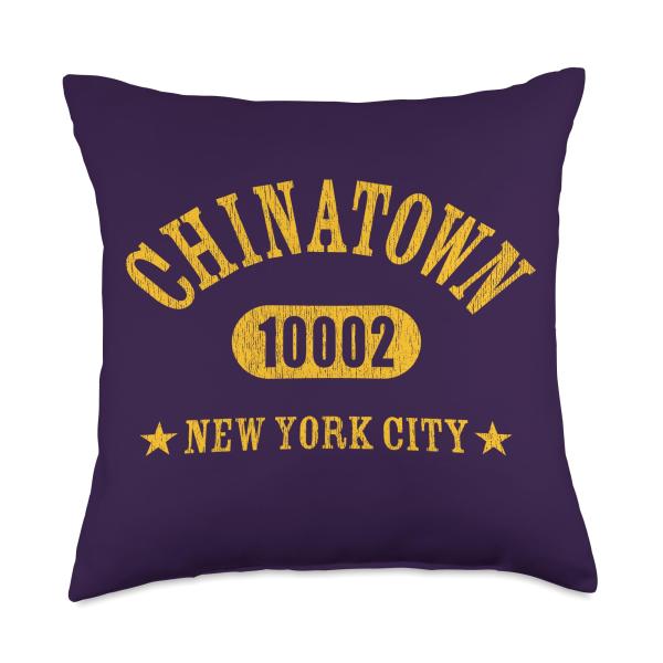 ・Beautiful CHINATOWN NEW YORK CITY / New York NY retro athletic design in sunshine yellow. Vintage-inspired details on g...