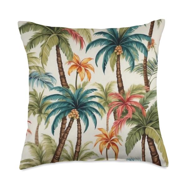 ・Tropical Vintage Style design. Like a beach in Hawaii Vintage Palm Tree Scene.・Cottage Core Beach House Home D〓cor desi...