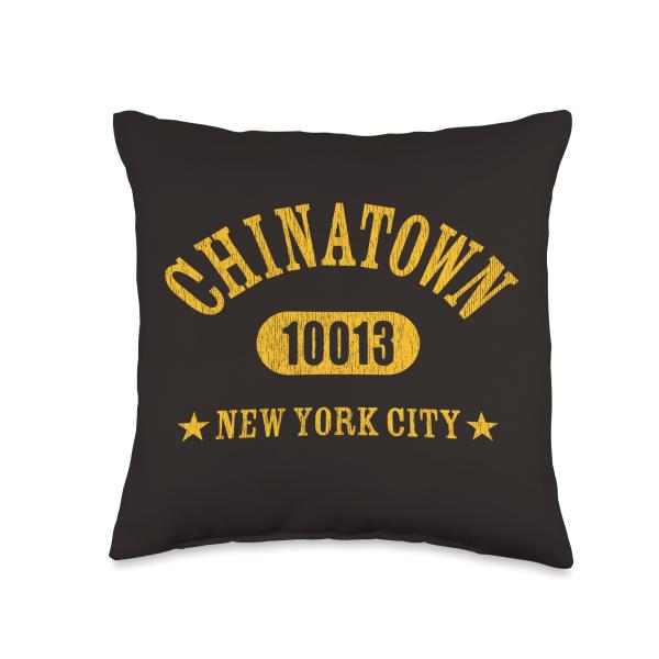 ・Beautiful CHINATOWN NEW YORK CITY / New York NY retro athletic design in sunshine yellow. Vintage-inspired details on g...