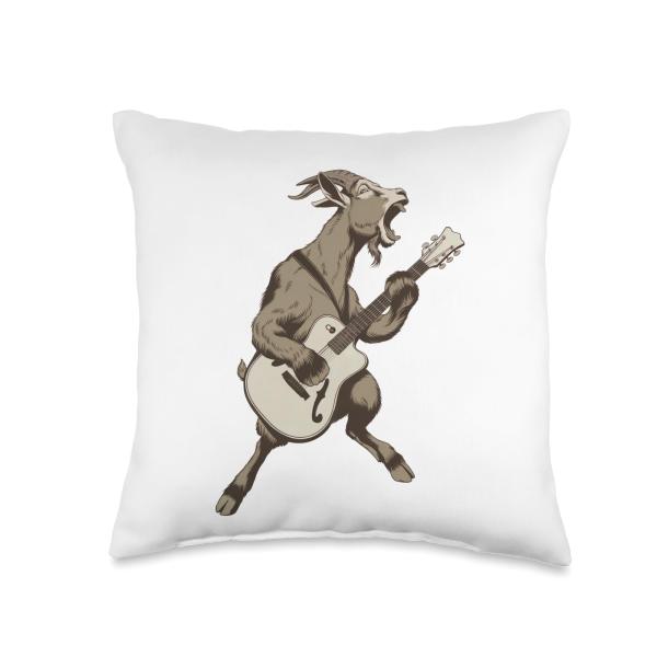 ・Goat Stuffed Animal Goat Costume Kids Playing Guitar Rock Star Rock and Roll・100% spun-polyester fabric・Double-sided pr...