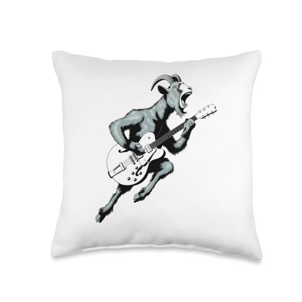 ・Goat Stuffed Animal Goat Costume Kids Playing Guitar Rock Star Rock and Roll・100% spun-polyester fabric・Double-sided pr...