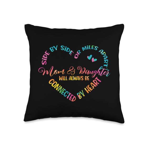 ・This side by side or miles apart Mom And Daughter will always be connected by heart design is great for your next famil...
