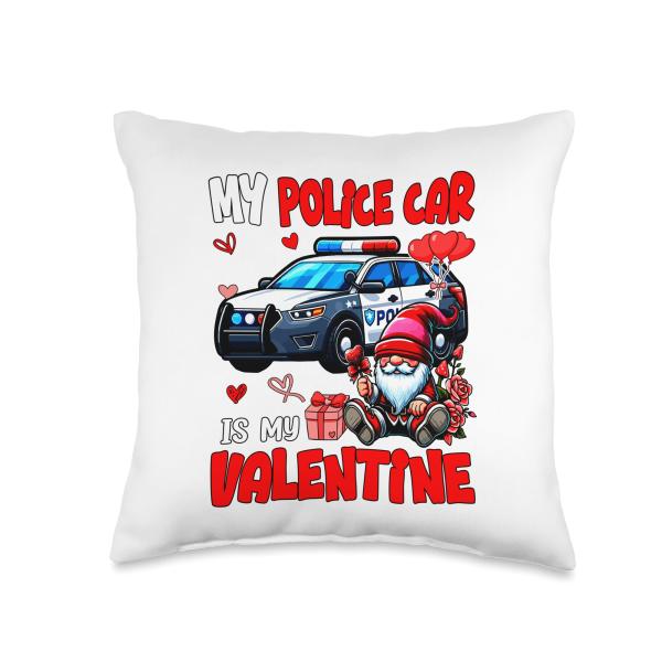 ・This My Police Car Is My Valentine Driver Team Gnome Cute Hearts costume is for dad, mom, grandma, grandpa, uncle, aunt...