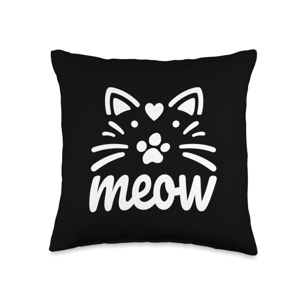 ・funny kitten meow cute cat face heart shape kitty paw print cool graphic design for those who love cats pet animal and ...
