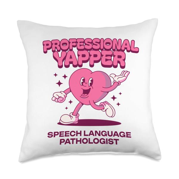 ・This cute retro heart design captures the essence of a speech therapist who is a professional yapper, making it a perfe...
