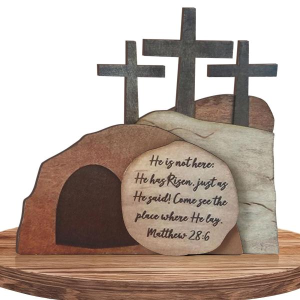 ・EASTER DECORATION -- Our Easter Scene Wooden Decorations are made of maple and hickory hardwoods and are 100% handcraft...