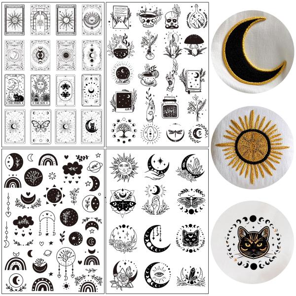・Package Includes: This set contains 4 sheets of water-soluble embroidery stabilizer, featuring a total of 85 designs. W...