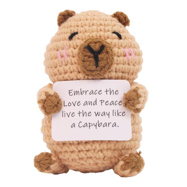 ・Meaningful Capybara Gifts: The positive crochet animal is designed with the cutest capybara image. It is meaningful as ...