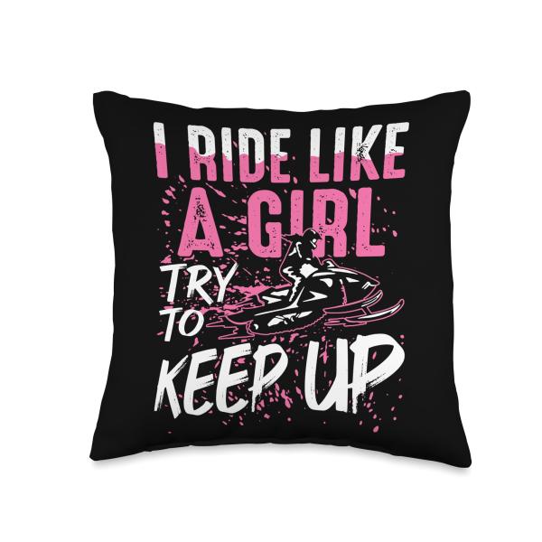 ・Female Snowmobile Empowerment design. Feel the thrill of racing through snowy landscapes with confidence and style, emb...