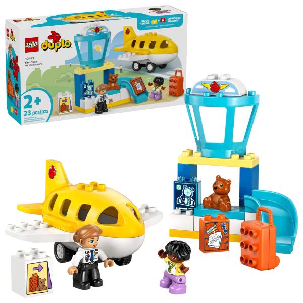 ・AIRPORT ADVENTURE PLAYSET - The LEGO DUPLO Town First Time at the Airport (10443) building toy helps toddlers explore t...