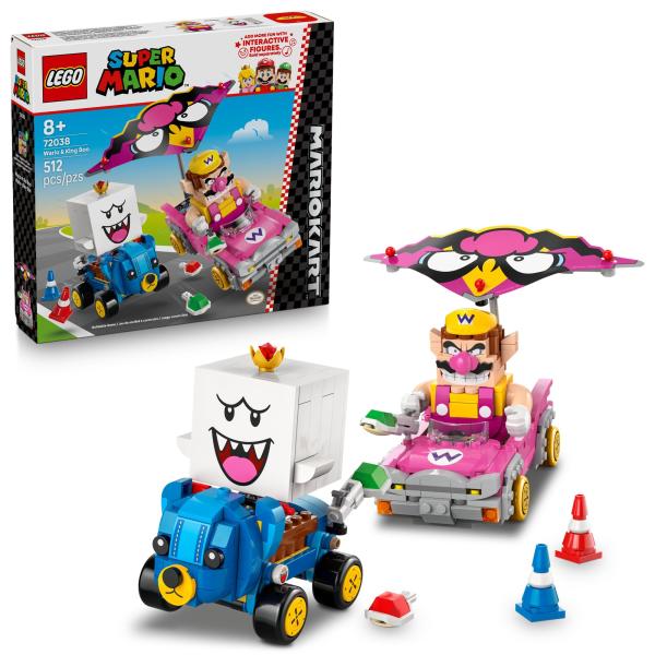 ・MARIO KART RACING SET - Young gamers ages 8 years old and up can race on land and in the air with the LEGO Super Mario:...