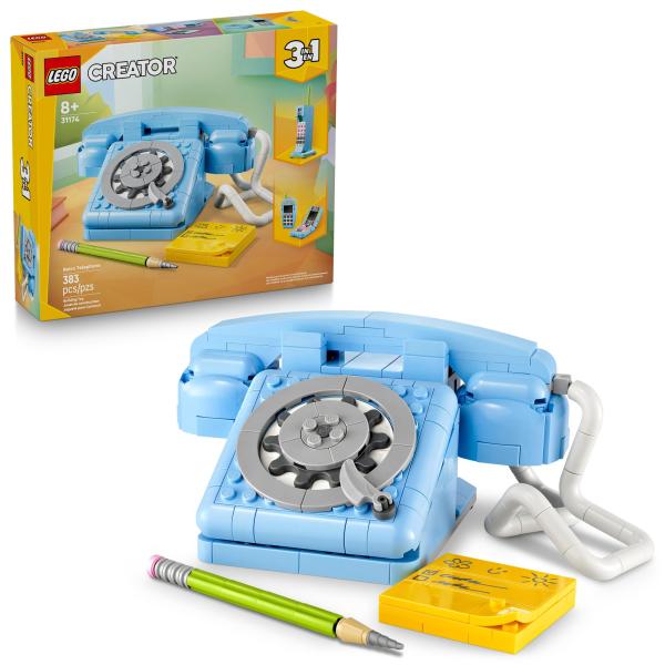 ・LEGO CREATOR 3 IN 1 SET - With the LEGO Creator Retro Telephone (31174), kids ages 8 and up can build three different v...