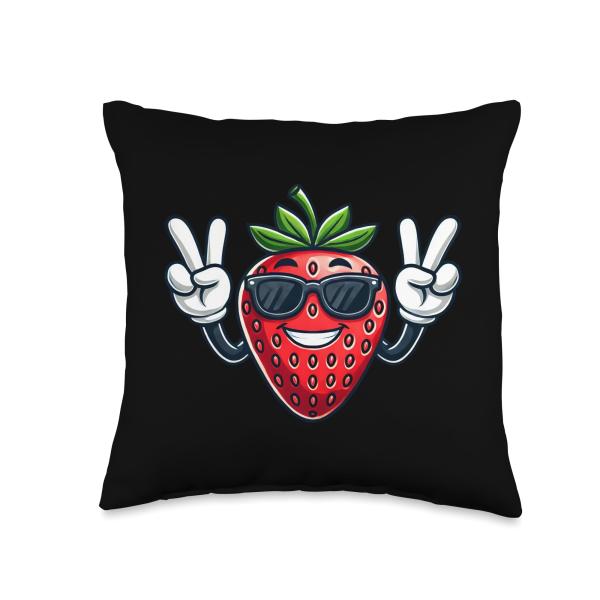 ・see a cool strawberry with a peace sign, looking fruity and fun. You love strawberries and summer vibes?・100% spun-poly...