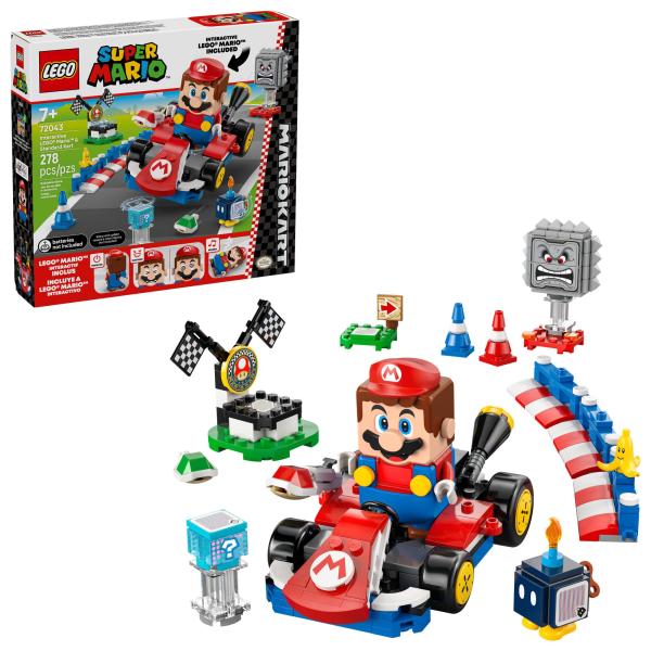 ・MARIO KART BUILDING TOY FOR KIDS - Young gaming fans 7 years old and up can create an action-packed, interactive race c...