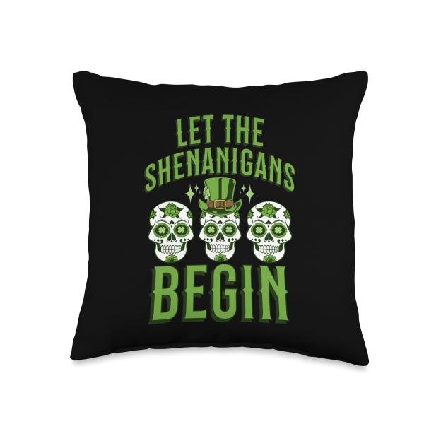 ・Be Irish with this St Patricks Day "Irish Sugar Skull Let the Shenanigans Begin" slogan. If you love Ireland, the Irish...