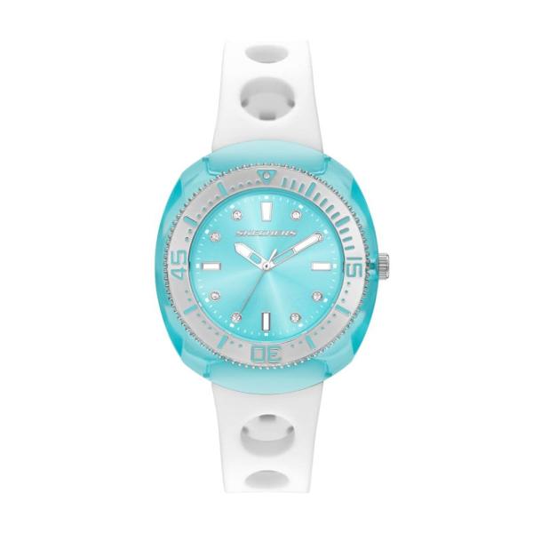 ・Perfect for everyday, this perforated white silicone watch from Skechers combines comfort and style effortlessly. The b...