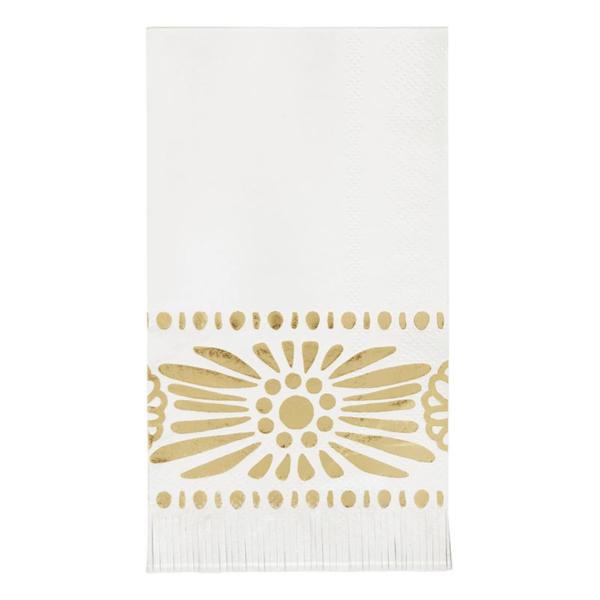 ・GUEST TOWEL NAPKINS Moroccan border gold foil design adds luxury and elegance to your event・20-PACK NAPKINS Each measur...