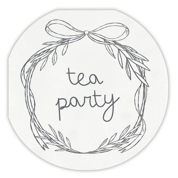 ・BEVERAGE NAPKINS Die-cut round napkins with a tea party-themed design・20-PACK NAPKINS Each measure 5 x 5-inches (folded...