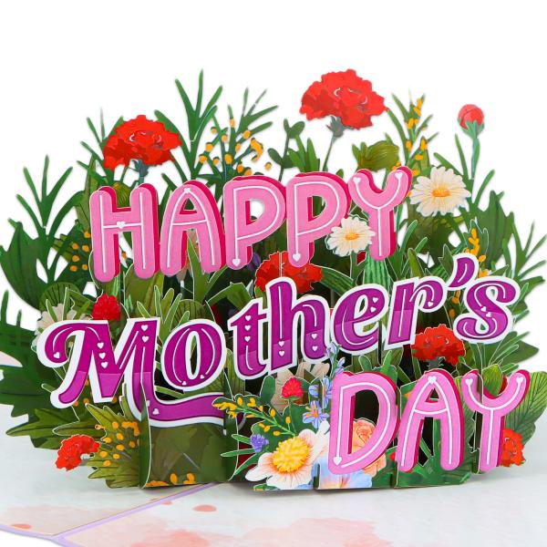 ・【High-Impact 3D Garden】Unfolds automatically into a lush 3d pop up mothers day card scene. This handmade 3d mothers day...