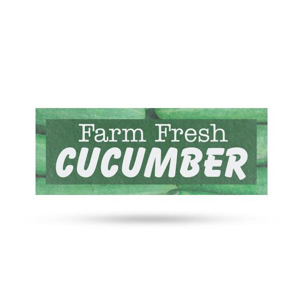 ・Decal Size: 12 Inch x 5 Inch・Promote your offerings with our "Farm Fresh Cucumber" decal, crafted for markets and groce...