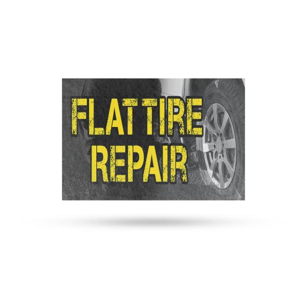 ・Decal Size: 12 Inch x 16 Inch・Advertise your services with our "Flat Tire Repair" decal, perfect for auto shops and roa...