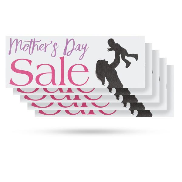 ・Decal Size: 5 Pack of 24 Inch x 9 Inch・Celebrate moms with our "Mothers Day Sale" decal, ideal for stores and events. M...
