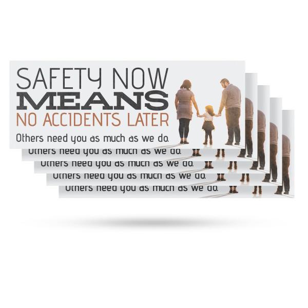 ・Decal Size: 5 Pack of 12 Inch x 5 Inch・Highlight the importance of caution with our "Safety Now Means No Accidents Late...