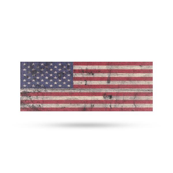 ・Decal Size: 12 Inch x 5 Inch・Showcase patriotism with a vintage twist using our "Rusty American Flag" decal. Perfect fo...