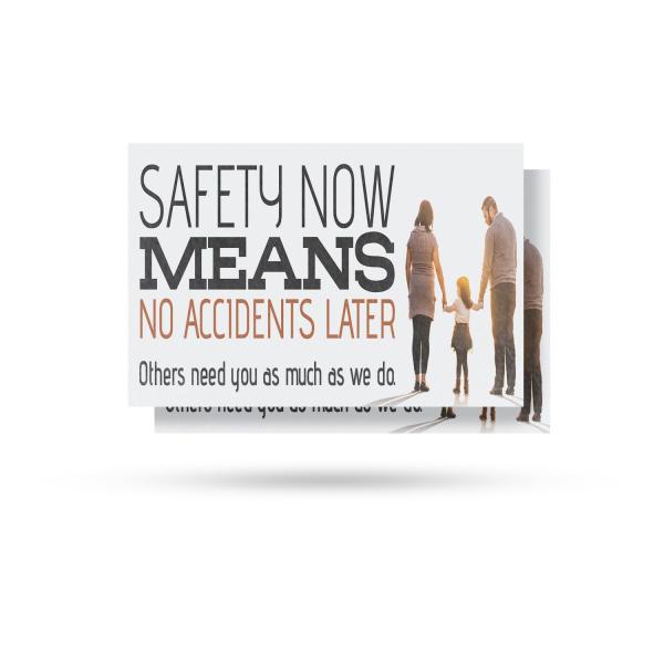 ・Decal Size: 2 Pack of 12 Inch x 16 Inch・Highlight the importance of caution with our "Safety Now Means No Accidents Lat...