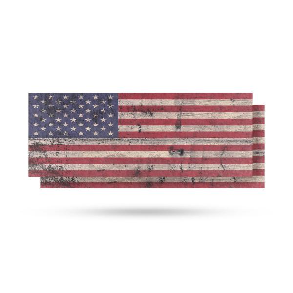 ・Decal Size: 2 Pack of 24 Inch x 9 Inch・Showcase patriotism with a vintage twist using our "Rusty American Flag" decal. ...