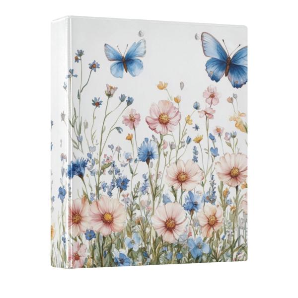 ・[Large Capacity] Get 1 Pack fashion binders which measure 12.4" x 10.63", fit for standard letter size paper. This deco...