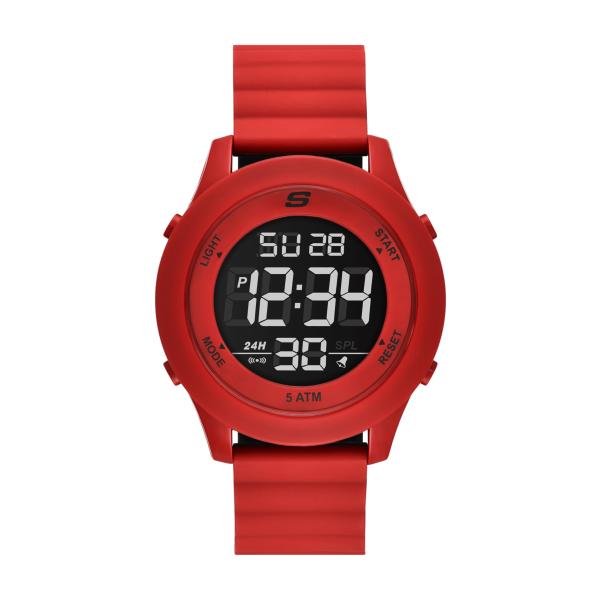 ・Wrapped in a bold red magnetic two-piece strap, this Skechers Slip-Ins digital watch combines style and functionality. ...