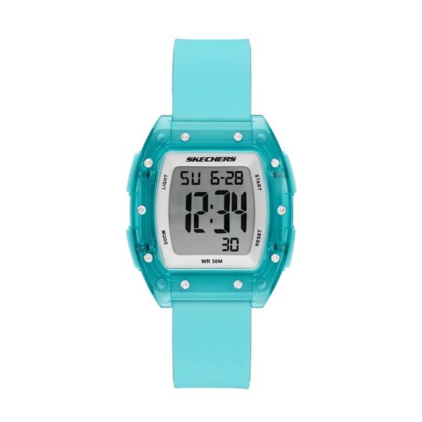・Functional and stylish, this digital watch from Skechers features a durable bright blue silicone strap that's perfect f...