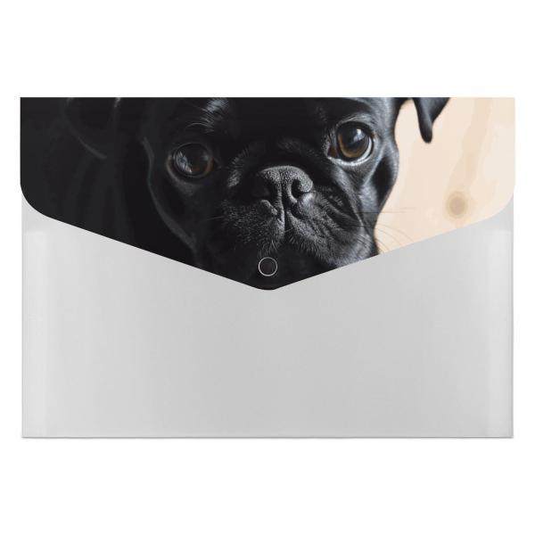 ・KEEP ORGANIZED EASILY:The Black Pug Dog Puppy printed file organizer keeps each slot's papers separated and organized i...