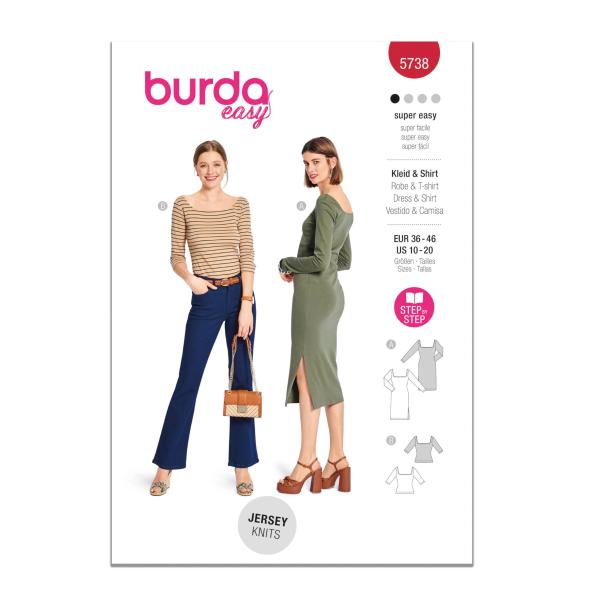 ・Burdaパターンキットには、生地を切り取るためのパターンピース、縫製プロセスをガイドするステップバイステップの書かれたイラストの説明、生地とトリムの選択方法、サイズ情報が含まれています。・これらの服の縫製パターンは、ミスサイズ10-20...