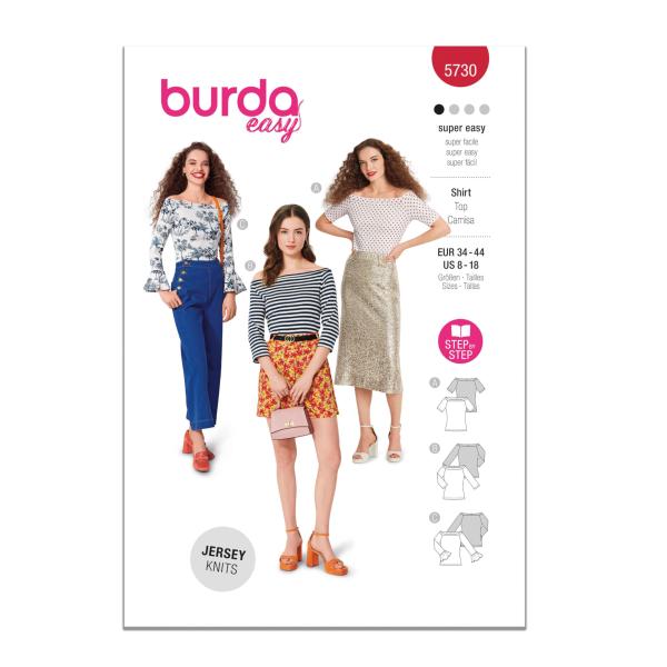 ・Burdaパターンキットには、生地を切り取るためのパターンピース、縫製プロセスをガイドするステップバイステップの書かれたイラストの説明、生地とトリムの選択方法、サイズ情報が含まれています。・これらの服の縫製パターンは、ミスサイズ8-18(...