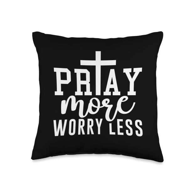 ・Pray More Worry Less Christian Religious Art. Great Idea For Those Into Their Religious Quote, Religous Words, And Infl...