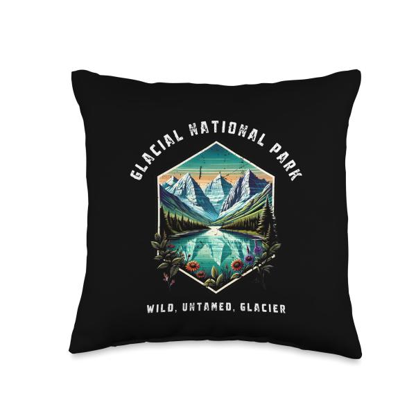 ・Immerse yourself in the beauty of Glacial National Park with this detailed design featuring towering mountains, crystal...